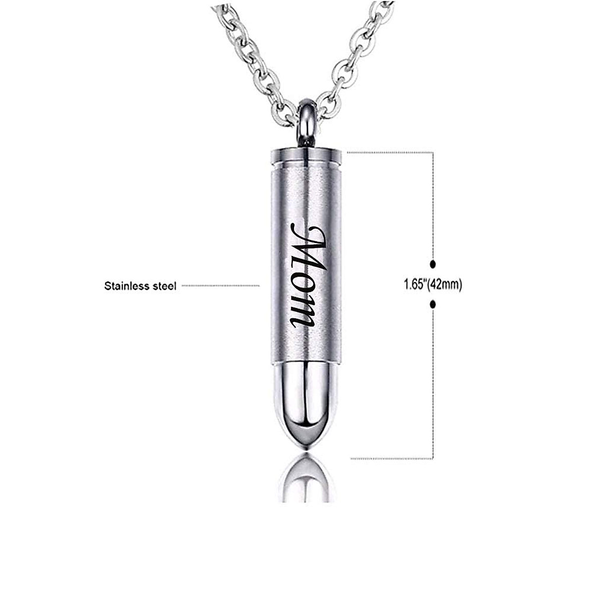 MEMORIALU Celtic Cross Bullet Urn Necklaces for Mom Ashes Women Cremation Jewelry Stainless Steel Keepsake Memorial Pendant for Mother