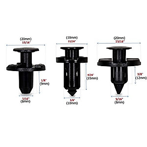 Dr.Roc Replacement for Push Type Retainer Fender Liner Bumper Cover Fasteners Rivets Clips Nissan Infiniti 0155309321 0155305323 0155309241 with Fastener Remover