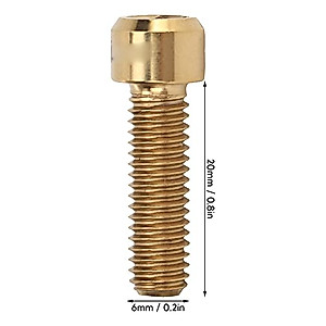 4Pcs M6 X 20mm Bike Disc Brake Clamp Bolt, Alloy Bike Disc Brake Fixed Screw for Moutain,Road Bike(Gold)