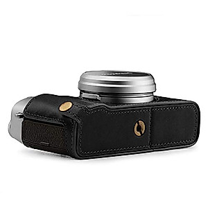 MegaGear MG1894 Ever Ready Genuine Leather Camera Half Case Compatible with Fujifilm X100V - Black