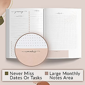 Simplified 2023-2024 Monthly Planner and Calendar Book - Beautiful Abstract To Do List Notebook Easily Organizes Your Tasks to Boost Productivity - Runs Until December 2024