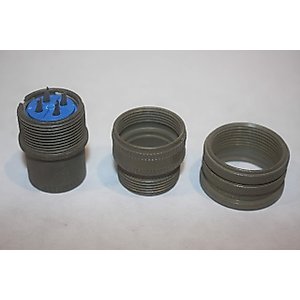 Miller 073329 Connector, Circ Ms/Met 4Pin Size 18 Plug Cable Solder
