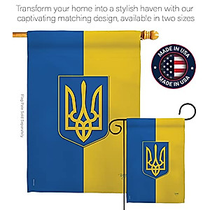 Ukraine Garden Flag Bandera de Ucrania Breeze Decor Indoor Tapestry Suppport Україна Outdoor Home Decorations House Banner Wall Hanging Small Yard Stand With Ukrainian Gifts Made In USA