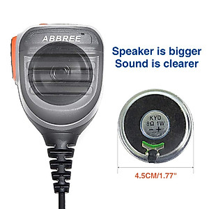ABBREE&BaoFeng UV-9R Pro Two Way Radio Rainproof Handheld Speaker Mic Microphone, Remote Shoulder Mic for BaoFeng UV-9R UV-9R Pro GMRS-9R