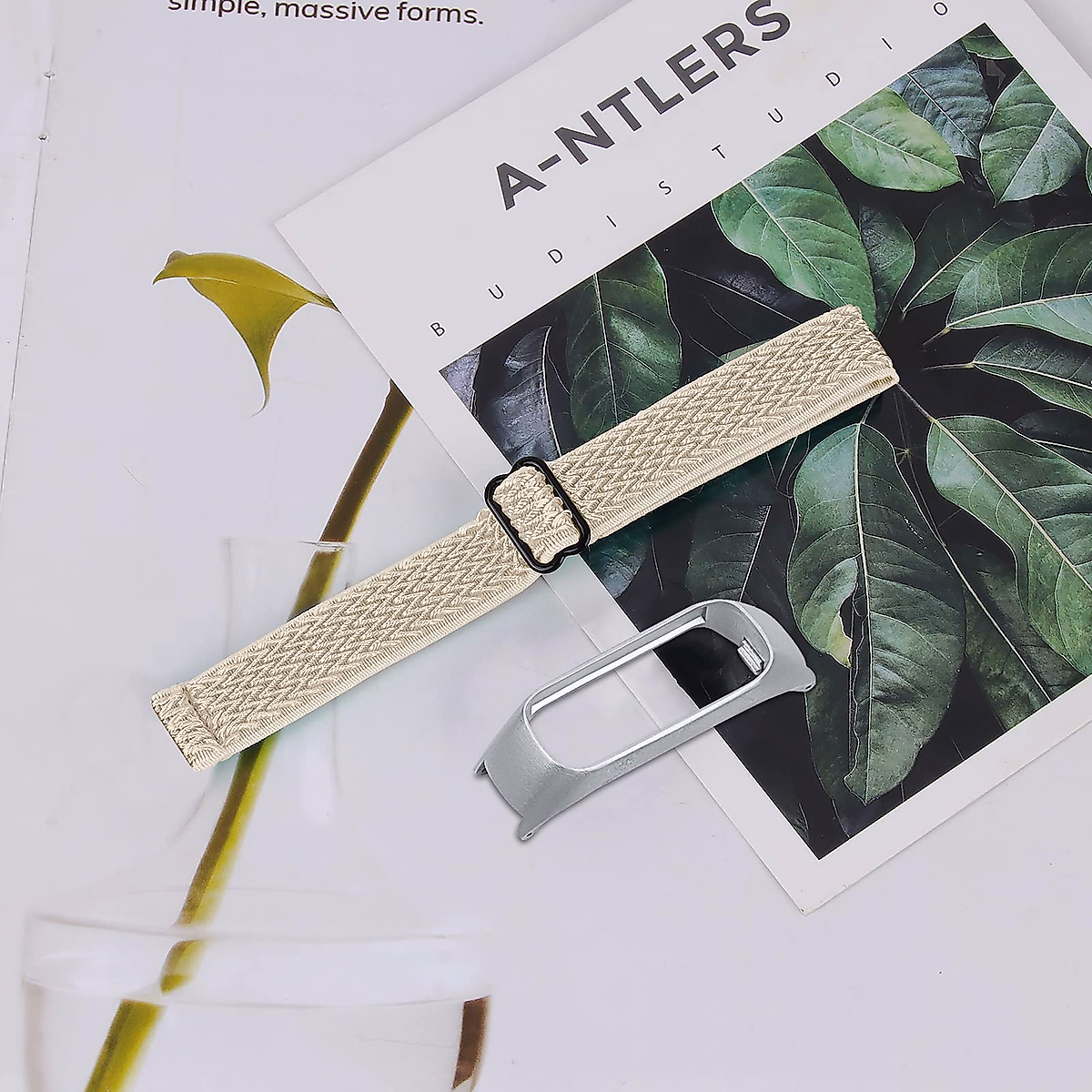 MVRYCE SM-R375 Galaxy Fit E Watch Loop, 5.3"-8.3" Adjustable Watch Strap Soft Breathable Elastic Replacement Band with Metal Frame Compatible for Samsung Galaxy Fit E SM-R375 Smart Watch (Y11)