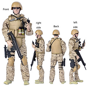 12'' American Military Soldiers Special Forces Army Man Action Figures Play Set-Digital Desert Camouflage