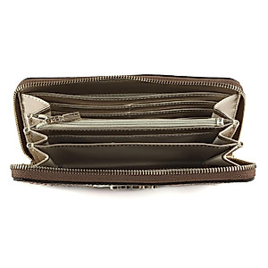 GUESS Eliette Large Zip Around Wallet, Latte Logo Multi
