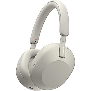 Sony WH-1000XM5 Wireless Industry Leading Noise Canceling Headphones with Auto Noise Canceling Optimizer, Crystal Clear Hands-Free Calling, and Alexa Voice Control, Silver (Renewed)