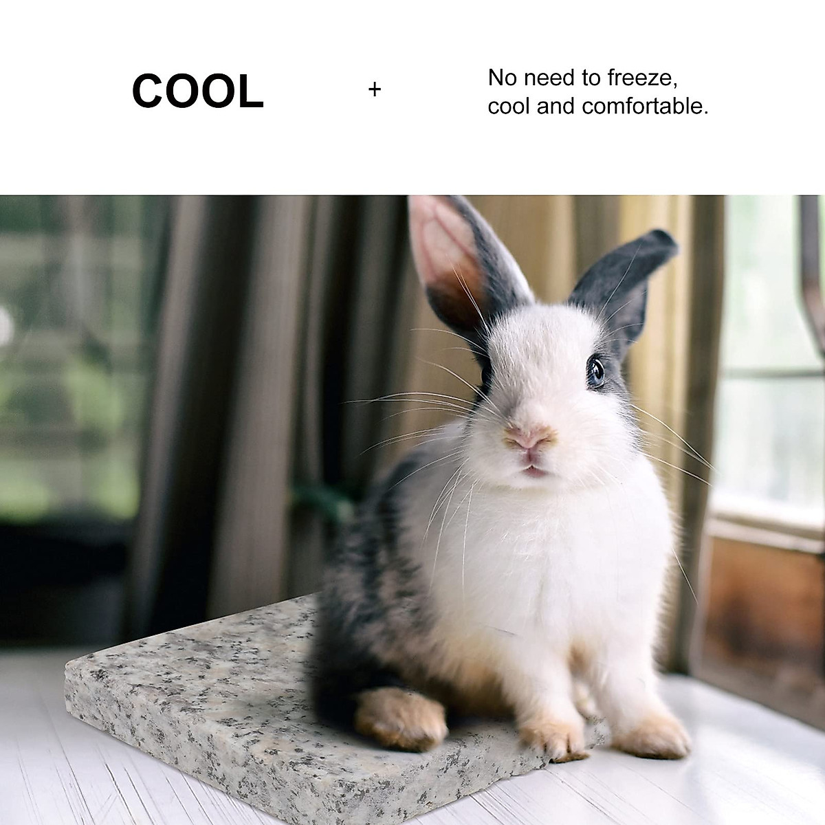 STOBOK 2Pcs Pet Cooling Mat, Granite Material, 9x9cm, Rabbit, Hamster, Chinchilla