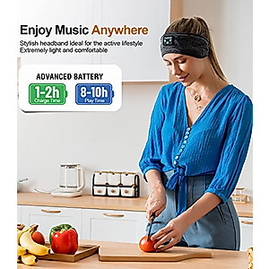 Sleep Headphones, Sleep Headphones for Side Sleepers - Noise Cancelling Headphones for Sleeping, Joseche Sports Sleeping Headphones Headband for Insomnia Nuit Travel, Gift for Women Men Mom Dad