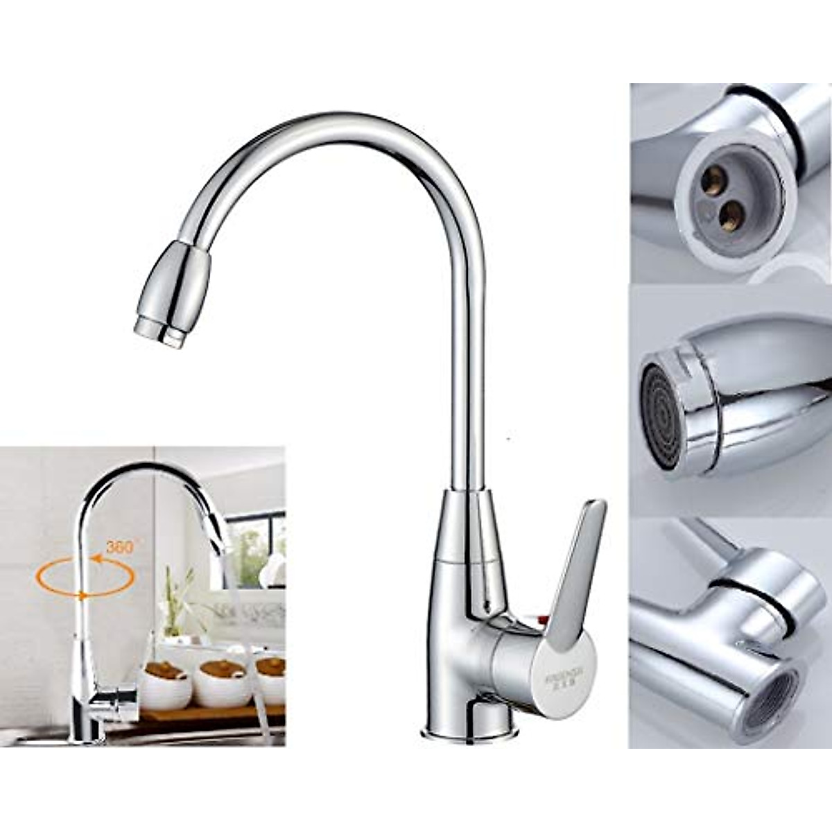 Water Spigot Spigot Stainless Steel Faucet Hot and Cold Tap Mixer Rotatable Kitchen Faucet Accessories for Sink Lavatory Bathtub Faucets Sink Faucet Sink Faucet Sink Faucet
