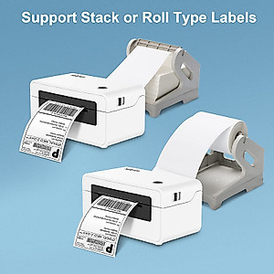 NefLaca Thermal Label Printer,4x6 High Speed USB Shipping Label Printer Commercial Direct Thermal Label Maker One Click Setup Compatible with Amazon, Ebay, Etsy, Shopify and FedEx (White)