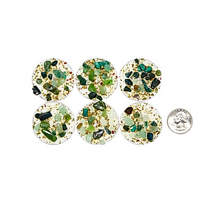 Heart Chakra Candle by New Moon Beginnings - Chakra Candles - Dried Flower, Herb, & Crystal Candles - Aromatherapy Candles - Soy Candle - Set of 6 Tealights