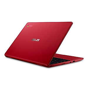 ASUS Chromebook C223 11.6" HD Chromebook Laptop, Intel Dual-Core Celeron N3350 Processor (up to 2.4GHz), 4GB RAM, 32GB eMMC Storage, Premium Design, Red, C223NA-DH02-RD