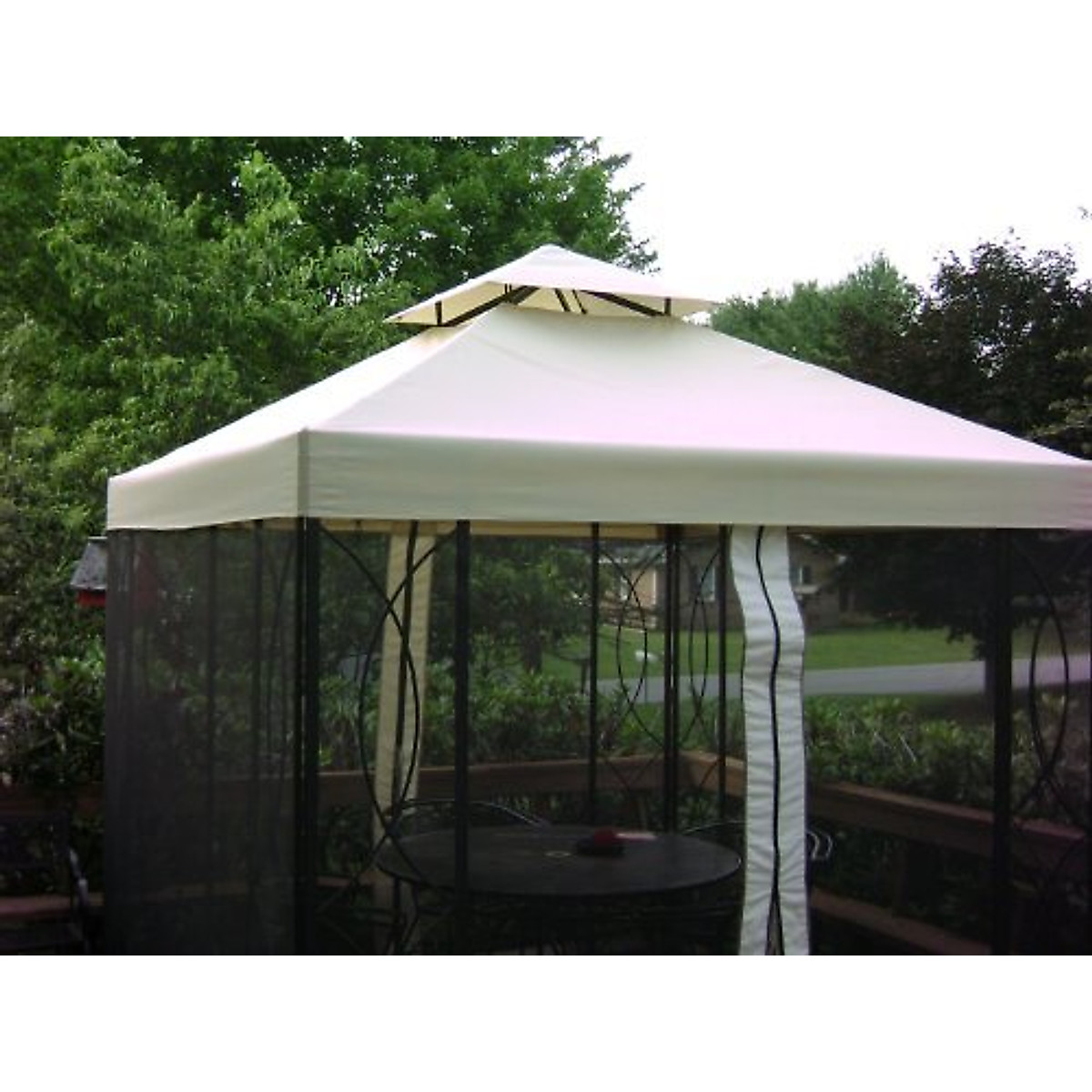 8' X 8' Replacement Canopy Top Cover and Netting Set for Lowe's Garden Treasure 8'x8' Gazebo
