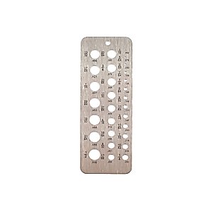 VCT 29 Hole Stainless Steel Drill Gauges for 1/16 Inch to 1/2 Inch Size Bits, 17/64-1/2 Inch Size Bits & Metric Sizes 0.062-0.250 Bolt and Wire Diameter Index Gauge