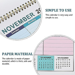 NUOBESTY 2024-2025 Wall Calendar Hanging Calendar Flip Schedule Calendar from Jan. 2024- Jun. 2025 Table Calendar Planner Calendar New Year Calendar for Home Office