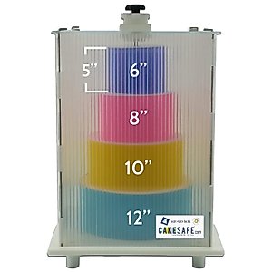 CAKESAFE Reusable Mini/Tall Cake Transporter, Clear Plastic Cake Carrier (14" W x 22" H)