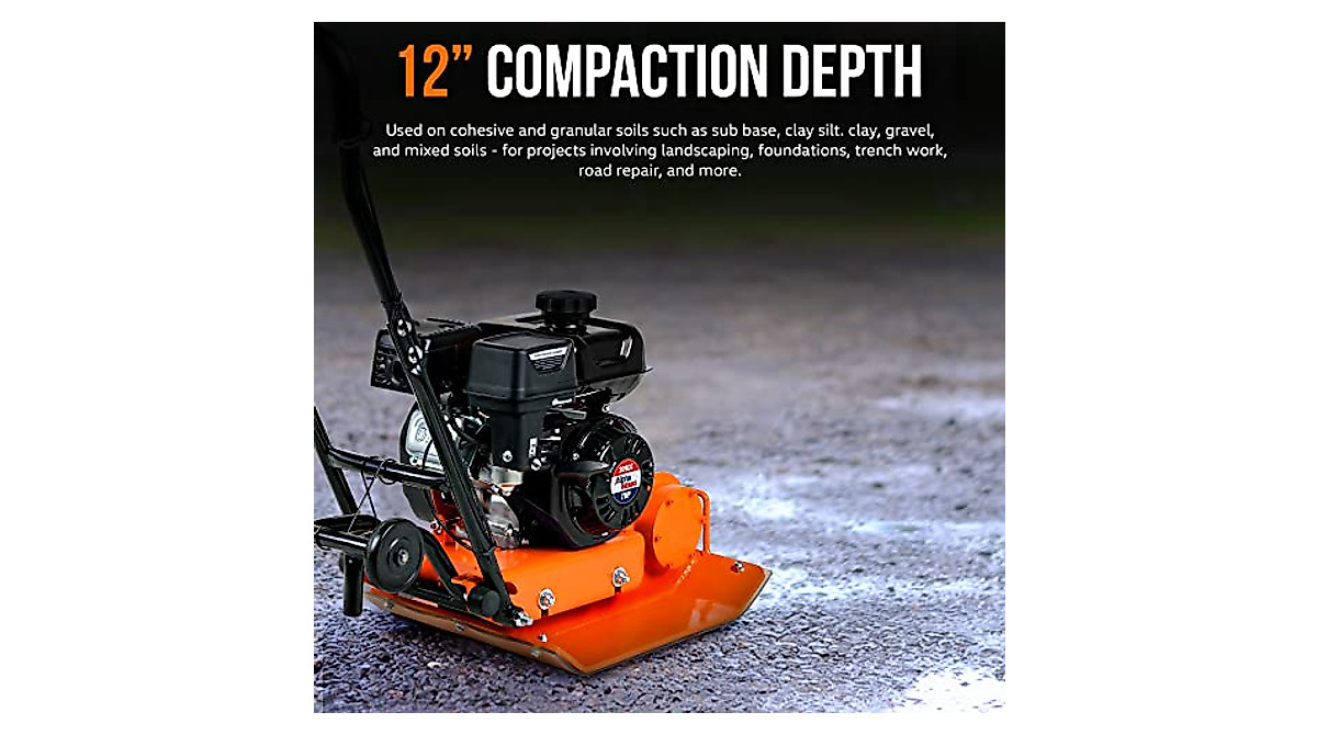 Powerful SuperHandy Plate Compactor - 4200 lbs Force