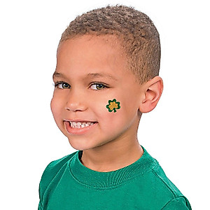 Glitter Shamrock Tattoo Stickers Pack of 12