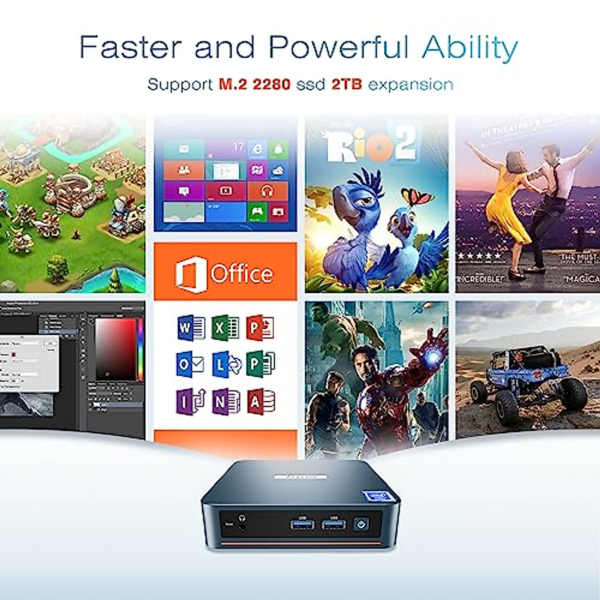 Trycoo WI-4 Mini PC with Intel N5105(2.9GHz) Processor,16GB DDR4 RAM and 512GB M.2 2280 SSD Mini Desktop Computer,BT4.0,Dual WiFi,Dual 4K HD HDMI Ports,Gigabit Ethernet for Home/Office/Study