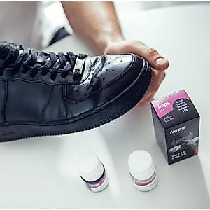 Dye Paint for Leather Shoes and Bags with Sponge and Brush, Kaps Super Color, 70 Colors (117 - Navy Blue)