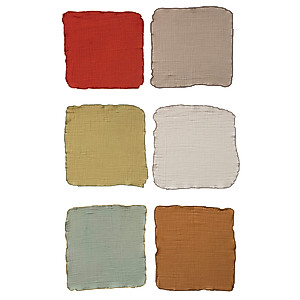 Creative Co-Op Square Woven Double Cloth Napkins, Set of 6 Colors