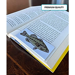 Magnetic Bookmarks - Largemouth Bass - Magnet Page Clips Set of 3 - Fish Lovers Gifts - Book Markers - Gift for Fisherman - Unique Fishing Gift