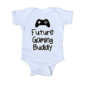 Sunray Clothing Future Gaming Buddy Baby Boy Onesie Gray