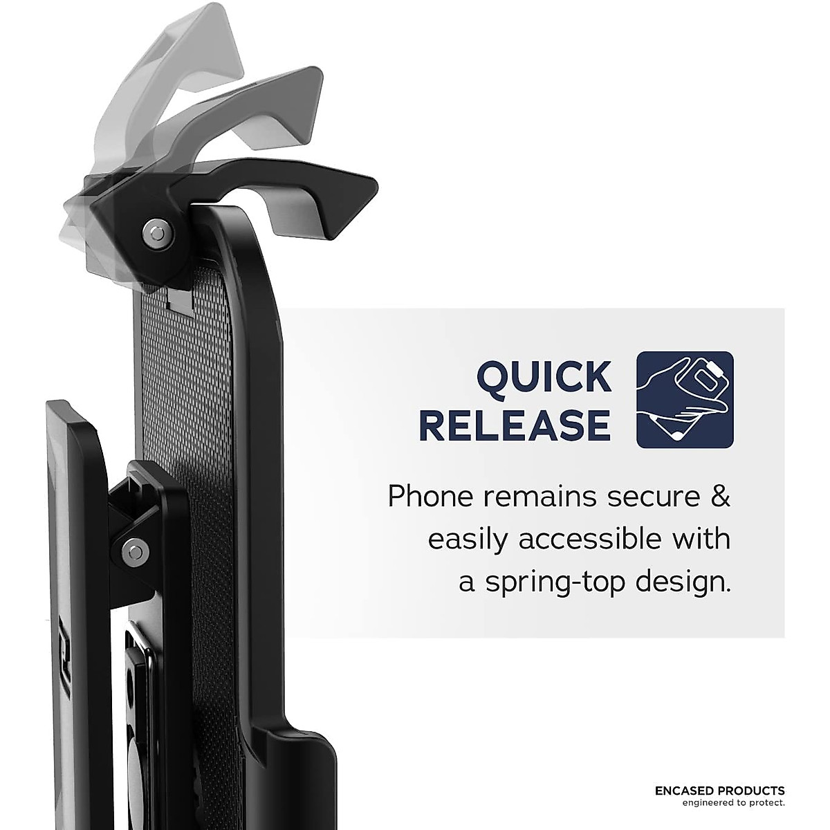 Encased Belt Case for Moto G 5G (2023) Slimshield Phone Case with Holster Clip (2023 Motorola G-5G 2023) Matte Black