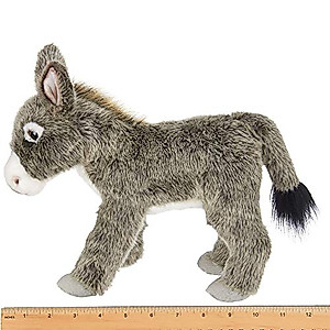 Bearington Pedro Plush Donkey Stuffed Animal, 12 Inches
