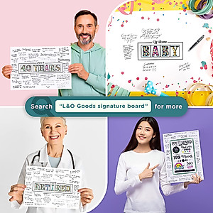 L&O Goods 20th Birthday, Anniversary and Graduation Decorations | Signature Board for Party | Party Supplies, Guest Book, Or Card Alternative | Poster Size 11x17 | 20 Years Poster - (Unframed)