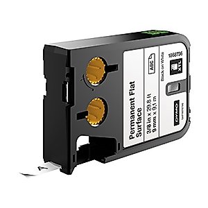 DYMO Permanent Labels for DYMO XTL Label Makers 1868736, 2Inc,White on Black,1 Roll