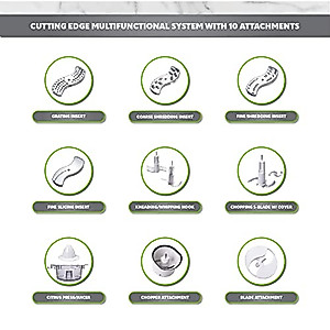 Braun FP3020 12 Cup Food Processor Ultra Quiet Powerful motor, includes 7 Attachment Blades + Chopper and Citrus Juicer , Made in Europe with German Engineering