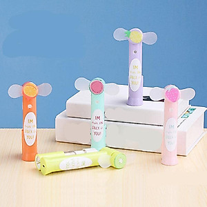 AMBAYZ Handheld Fan Portable Mini Fan Electric USB Fan with USB Rechargeable Foldable Compatible with Laptop Multi Port Socket for Travel and Home/C