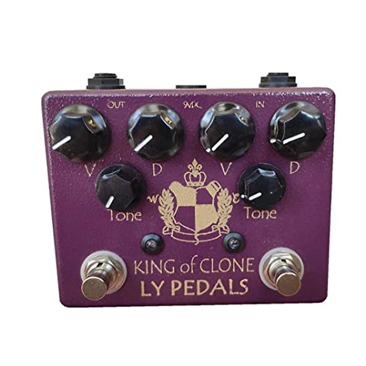 LYR Guitar effect pedal OVERDRIVE pedal electric guitar King Of Pedal Professional effect pedal True bypass, purple, 120 * 93 * 65 mm (V4)