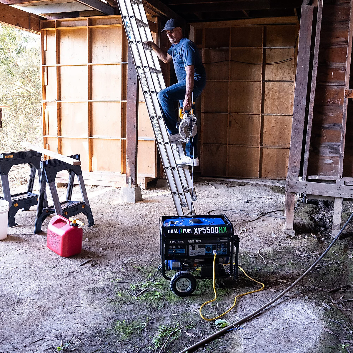 DuroMax XP5500HX 5,500-Watt Dual Fuel Portable Generator - Gas & Propane, Electric Start, RV & Emergency Ready