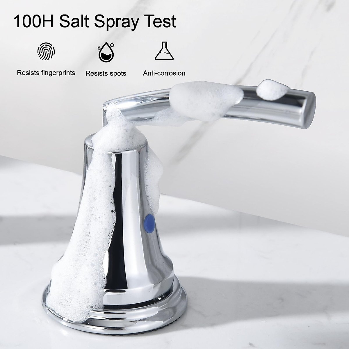 RKF Faucet- Replacement Lever Handles with Valve Faucet Accessory Faucet Parts Faucet Kit Chrome Polished B023