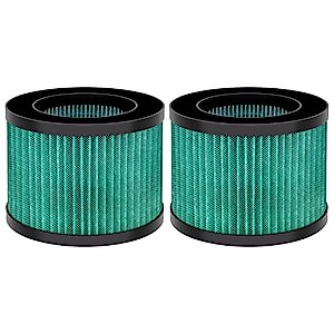 Asheviller MK01 MK06 Replacement Filter, Compatible with AROEVE MK01 MK06 and Kloudi DH-JH01, Intelabe EPI080/EP1080& Elechomes EPI081/EP1081 Air Purifier, Pet Dander Version, 2Pack (MK01 Green)