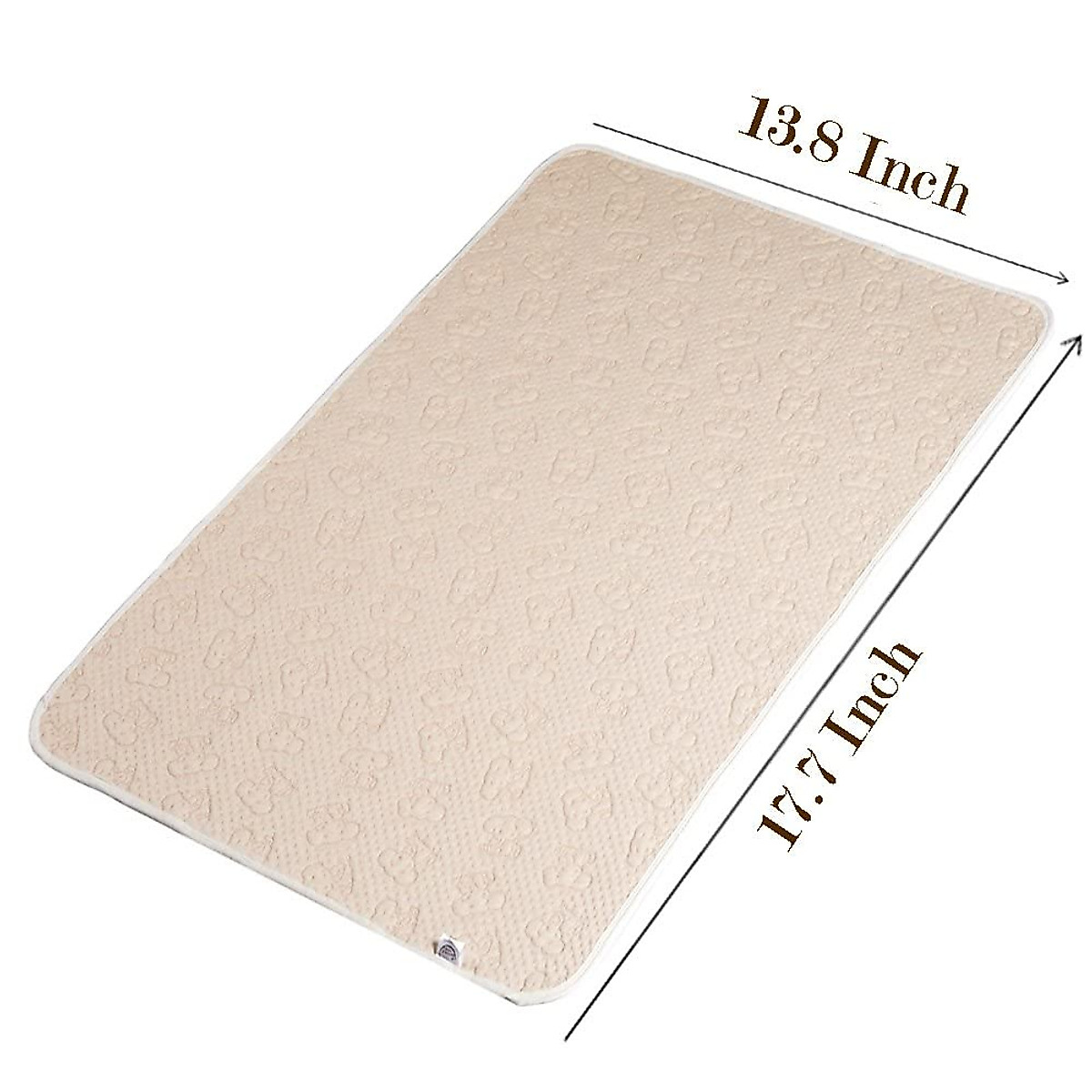 Natural Colored Cotton Waterproof Sheet,Baby Crib Pee Pads Or Incontinence Bed Pad Pack N Play Mattress Protector for Child Adults and Pet (M)