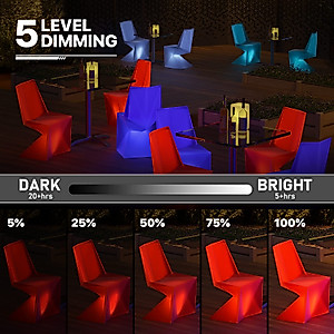 MoNiBloom LED Lounge Chair with Remote, 16 RGB Colors Changing Glow Stool, Waterproof Rechargeable Cool LED Furniture Dimmable Mood Lighting Pub Stool for Garden Patio Cocktail Party and Pool Deck