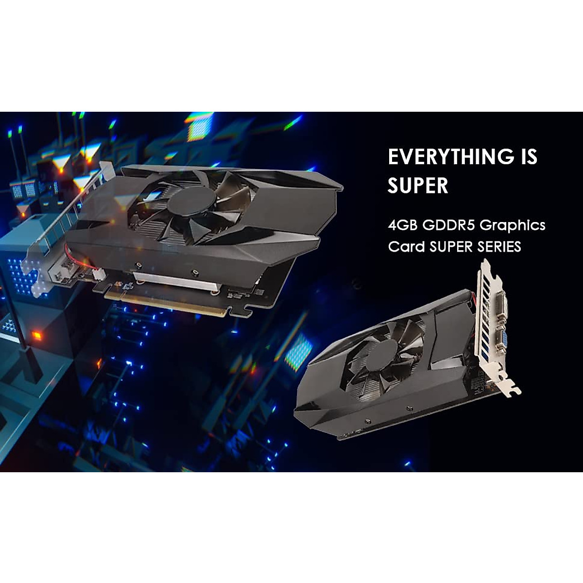 4GB GDDR5 Graphics Card,Computer PC Gaming Video Graphics Card,128bit 1000MHz Core Frequency Supports DirectX 11 PCI Express X16 2.1,Gaming Graphics Card for AMD for Radeon HD 7670