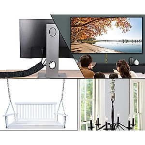 Royal Designs, Inc. CC-1-LB Beige Cord & Chain Cover 4' Linen Fabric Touch Fastener, Linen Beige