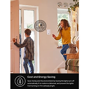Kasa Smart Motion Sensor Switch, Single Pole, Needs Neutral Wire, 2.4GHz Wi-Fi Light Switch, Works with Alexa & Google Assistant, UL Certified, No Hub Required(KS200MP2),White,2-Pack