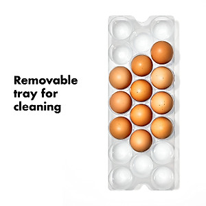 OXO Good Grips Fridge Egg Holder with Removable Tray and Lid