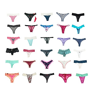 jooniyaa Women Variety of Underwear Pack T-Back Thong G-String Panties（（10pcs,XS））