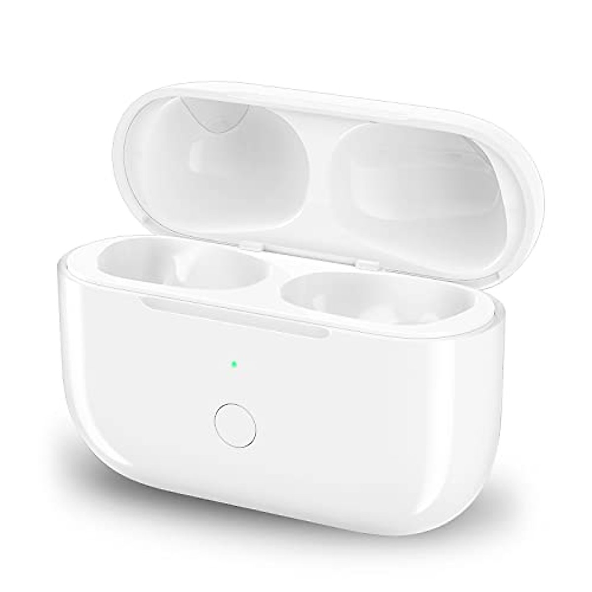 Rantuns Wireless Charging Case Compatible with AirPods Pro, for Airpods Pro Charger Replacement Cases, with Bluetooth Pairing Sync Button, 660 mAh Built-in Battery, Earbuds Not Included, White
