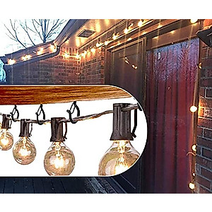 X-AT 20PCS Q-Hanger Safety Screw Hooks,Windproof Metal Hooks Screw,Ceiling Hooks Screw, Outdoor Light Hooks, for String Lights and Wire,Safety Buckle Design