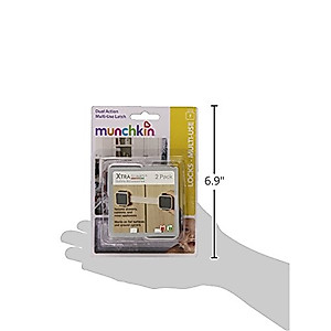 Munchkin Xtraguard Dual Action Multi Use Latches, 2 Count (Pack of 2)