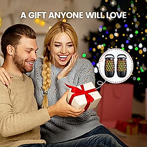 Outdoor Speakers Waterprrof, Birthday Gift Ideas for Him Her, Portable Bluetooth Speaker with Lights, Multi-Sync Wireless Speaker for Patio/Yard/Pool/Porch, Wall Mount&Stake&Hook Inc. (2 PACK)